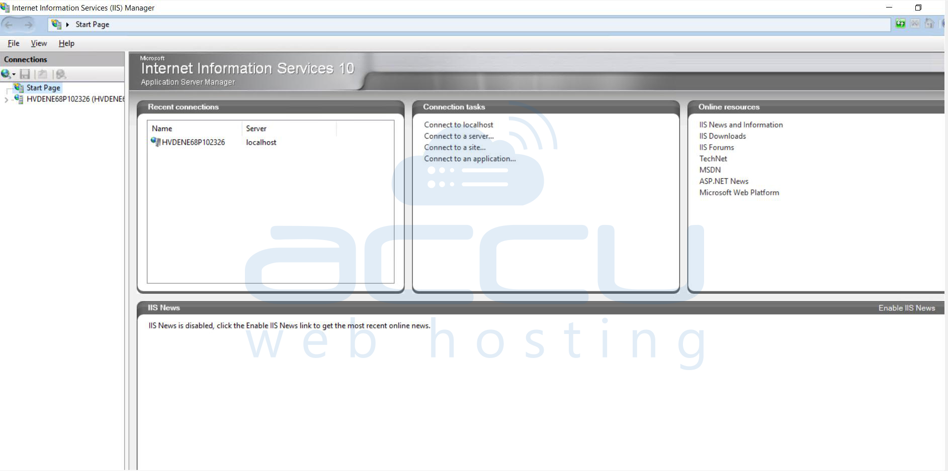 How to change application pool of a website from IIS? - AccuWebHosting
