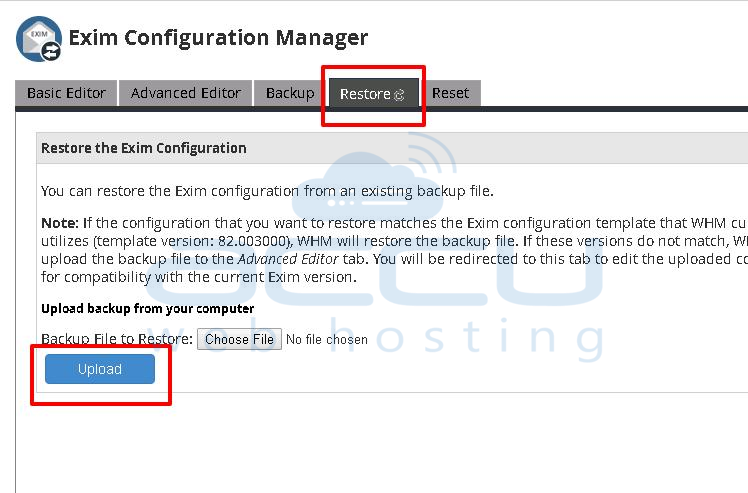 How To Restore Exim Configuration From Whm Knowledgebase Accuwebhosting