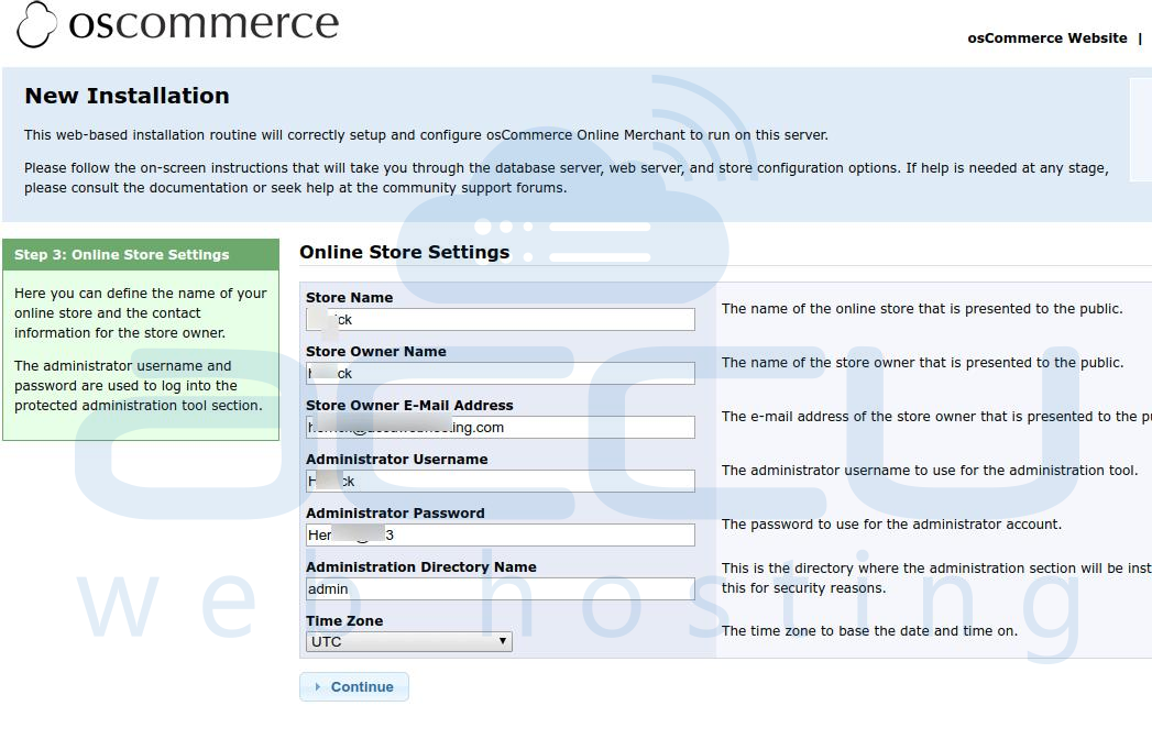 How to install Oscommerce manually in cPanel ? - AccuWebHosting