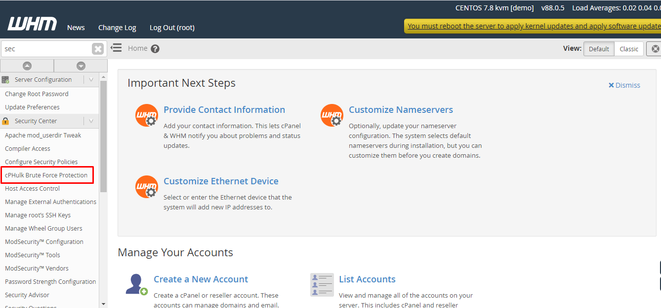How to Whitelist or Blacklist IP in cPHulk? - AccuWebHosting